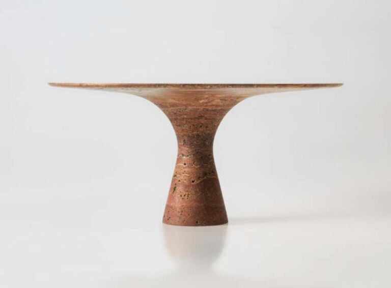 Travertino Silver Refined Contemporary Marble Dining Table 130/75 - PHILIA