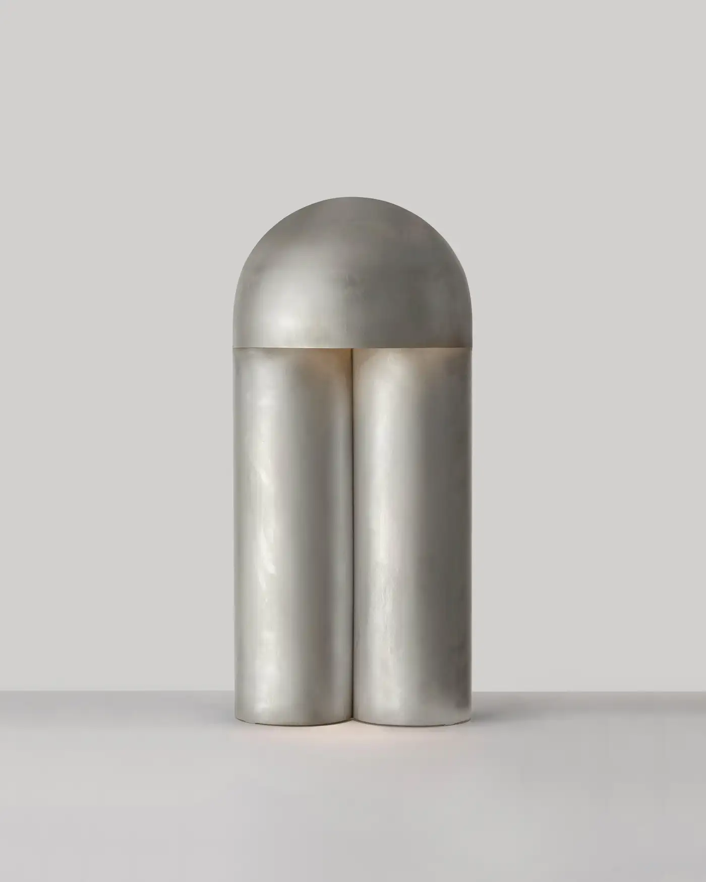 Large Monolith Brass Sculpted Table Lamp by Paul Matter - PHILIA